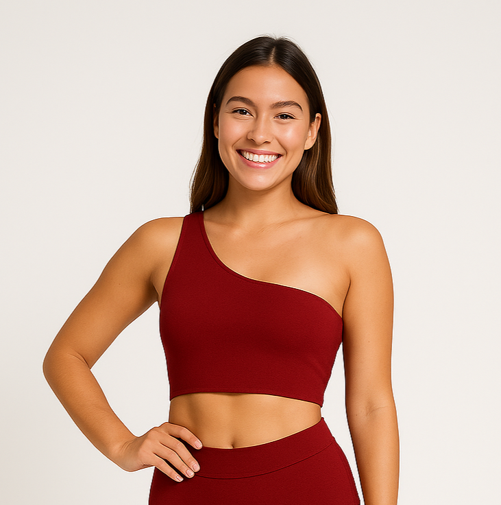 Crimson Blaze One Shoulder Pole Top - Mix & Match Pole Dance Wear ...